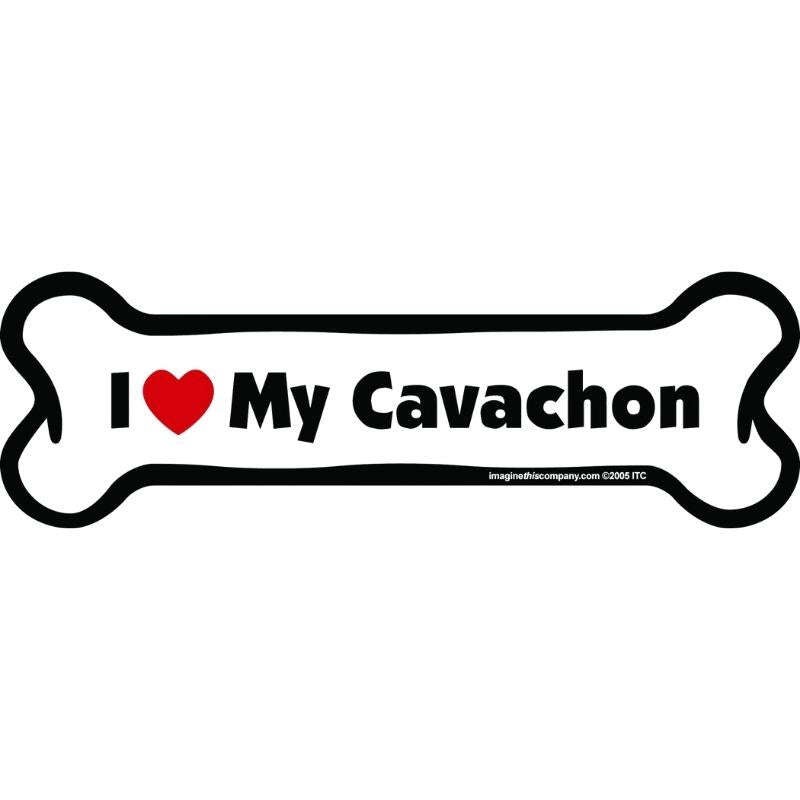 I Love My Cavachon Bone Shaped Magnet | Dogologie