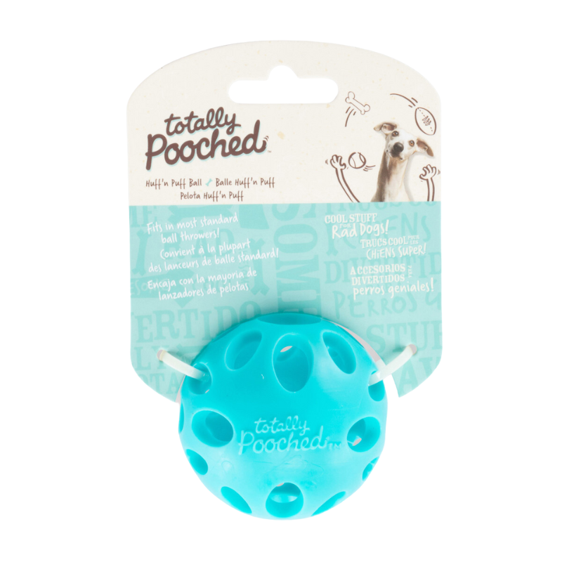 Totally pooched Huff'n Puff Ball Rubber 3.1" | Dogologie