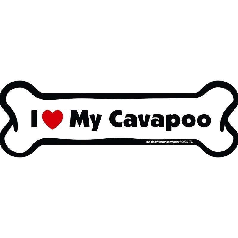 I Love My Cavapoo Bone Shaped Magnet | Dogologie
